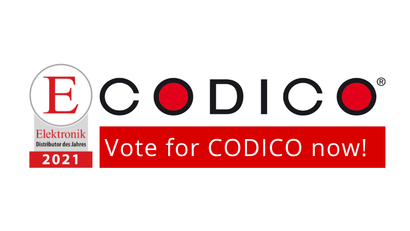Vote for CODICO as Electronics Distributor 2021 | CODICO.com